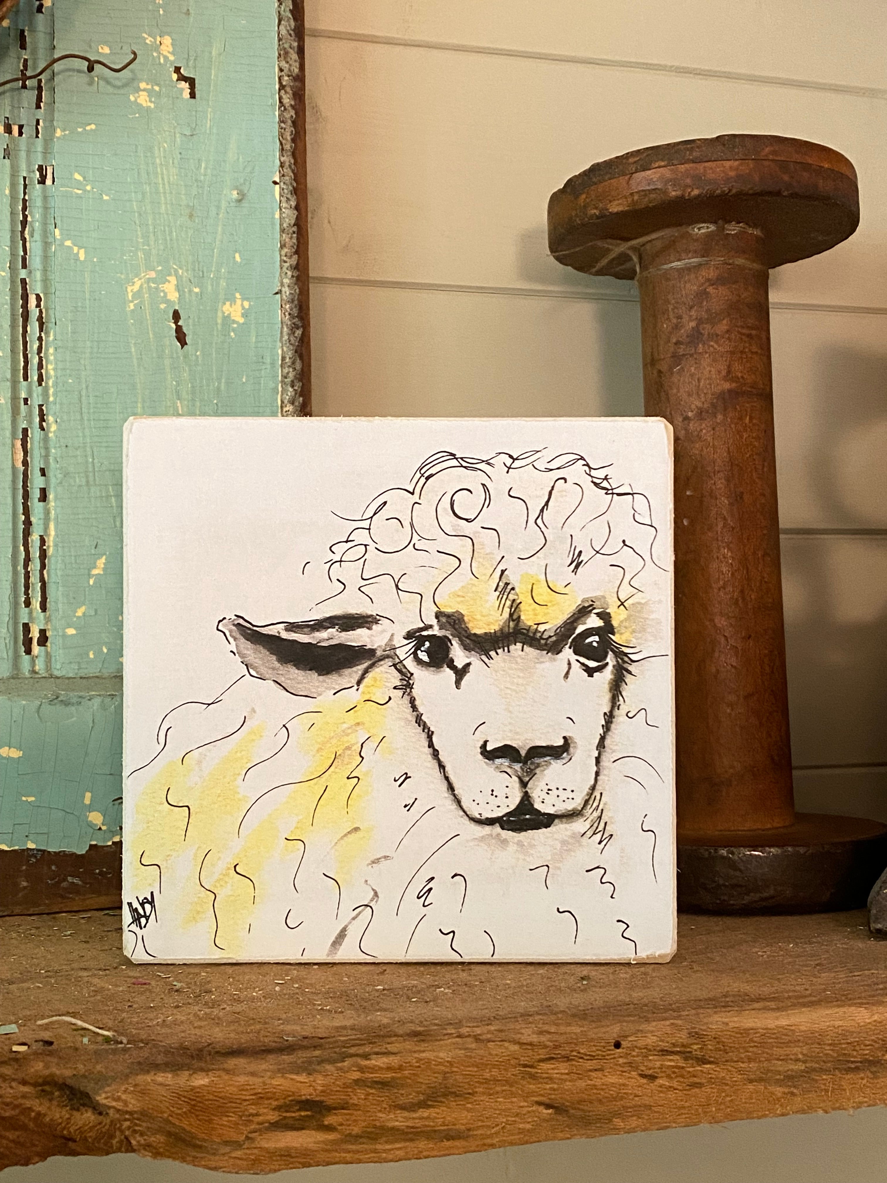 Sheep Wood Block Print – Taterbuggin'